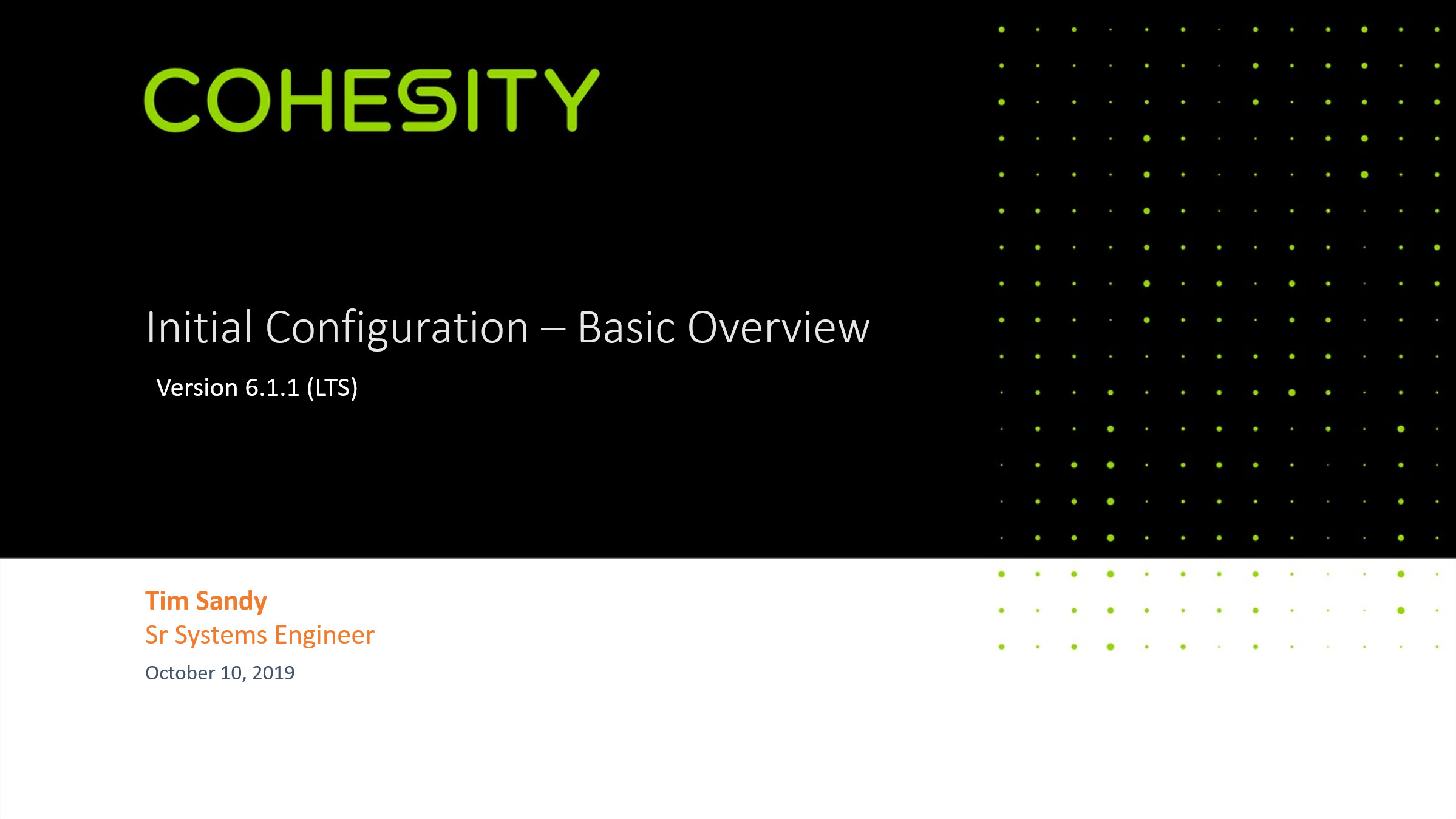 Cohesity (UI) User Interface – Overview Video | Welcome to The ...
